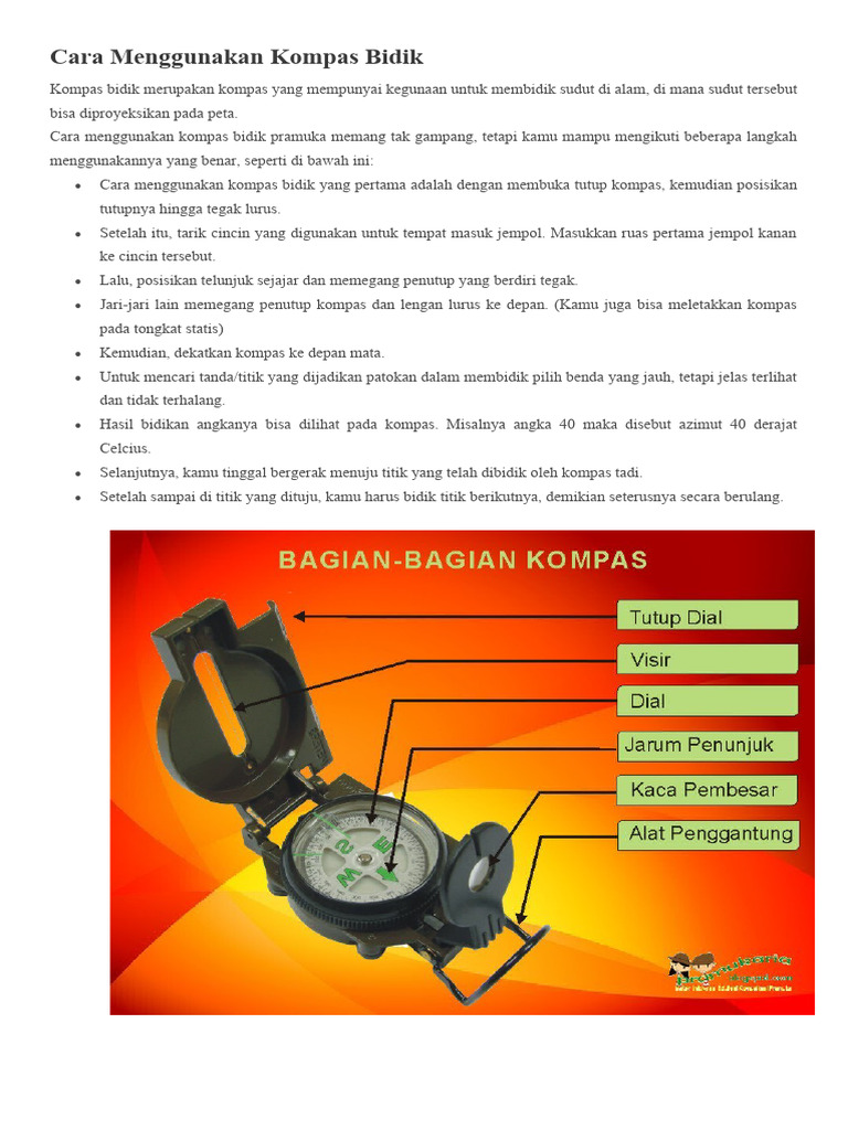 Cara Menggunakan Kompas Bidik | PDF