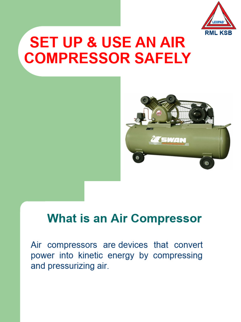Safe Setup and Use of Air Compressors | PDF | Mechanical Engineering ...