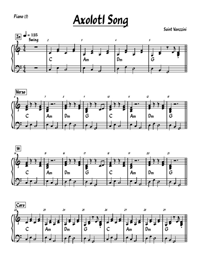 Axolotl Song-Piano | PDF