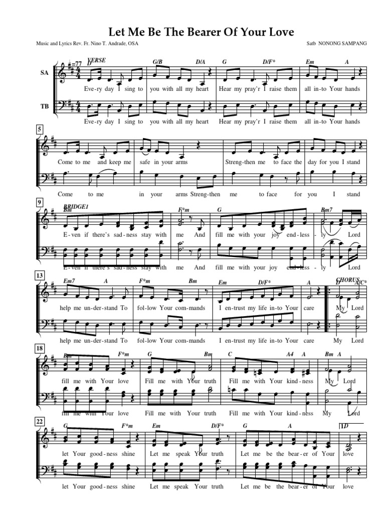 Let Me Be The Bearer of Your Love | PDF