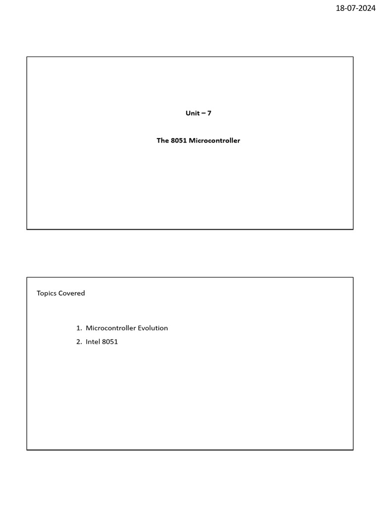 8051 Microcontroller | PDF | Microcontroller | Digital Electronics 8051 Microcontroller | PDF | Microcontroller | Digital Electronics