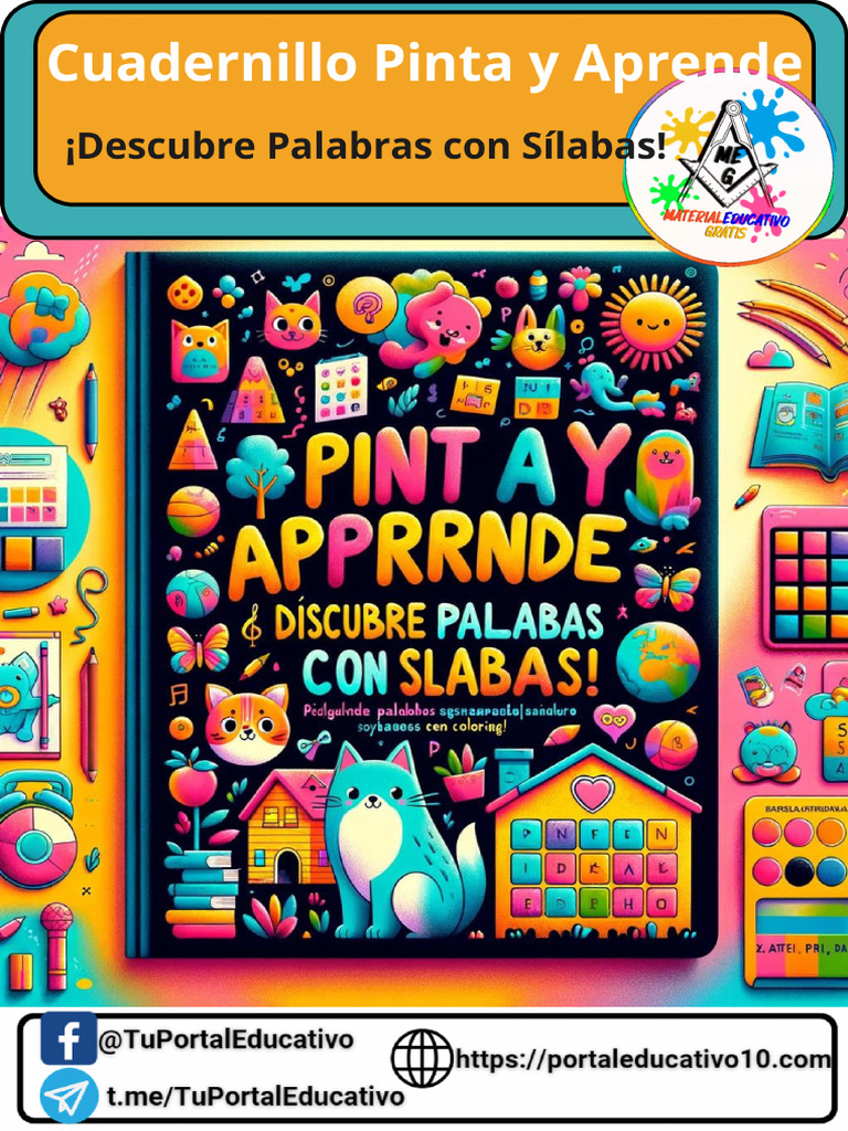 Pinta y Aprende ¡Descubre Palabras Con Sílabas! Portaleducativo10 | PDF