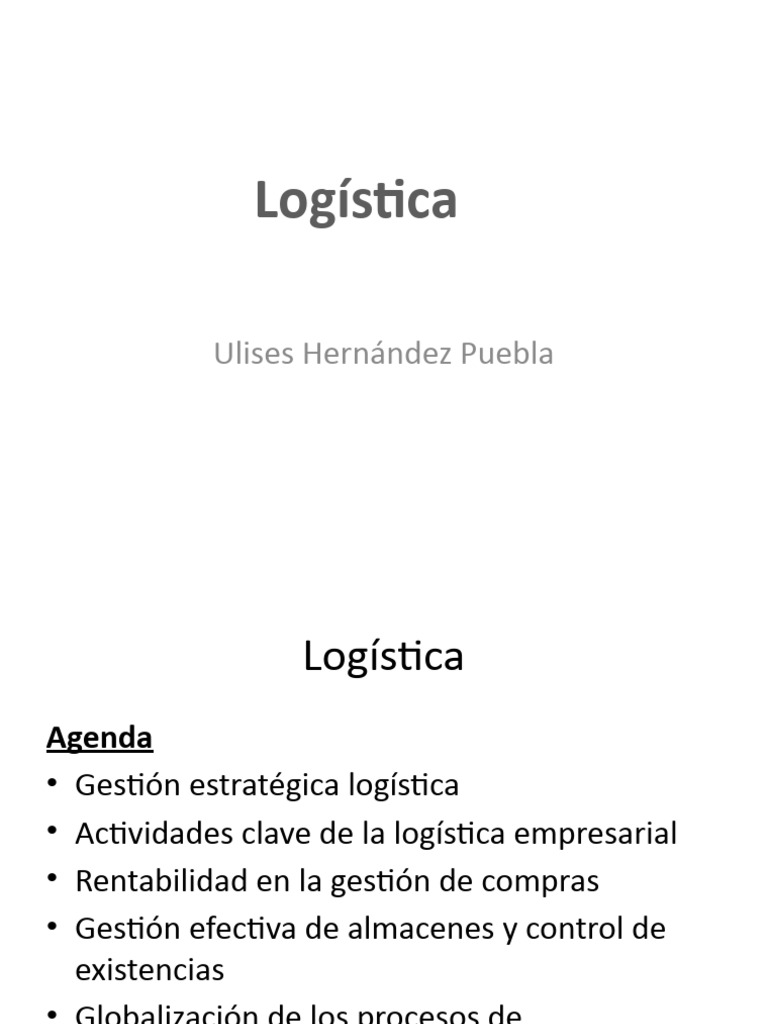 Logistica | PDF | Logística | Cadena de suministro