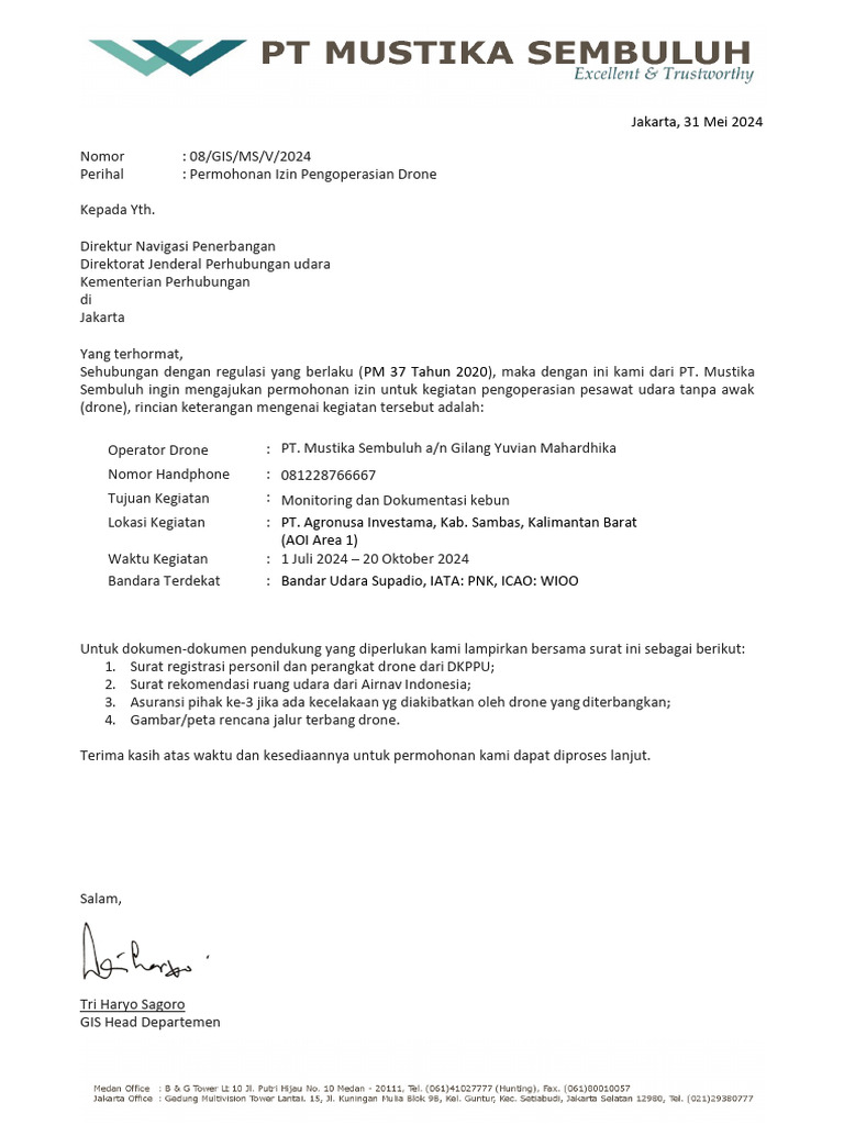 Contoh SUrat Ke DNP | PDF