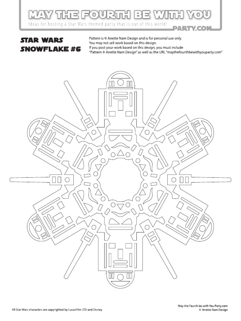 Star Wars Snowflake Pattern 6 | PDF