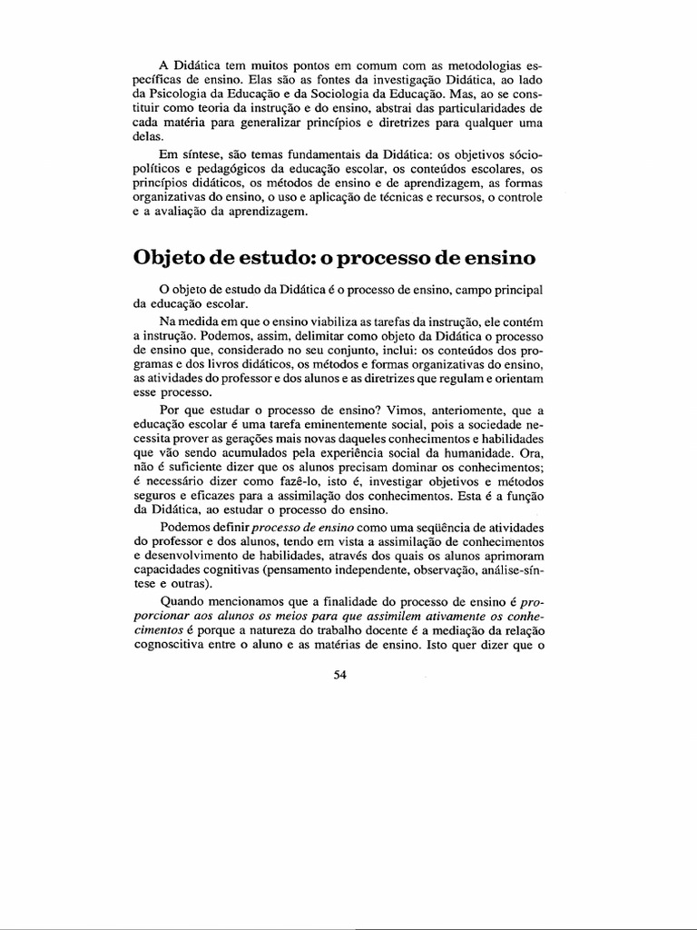 Aulas 1 e 3 - Livro Didatica-Libaneo PAG 51-73 | PDF