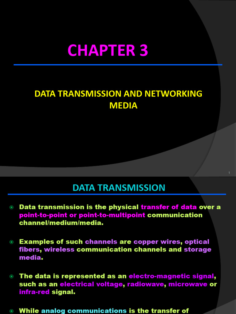 DEC30023 CHAPTER 3 Data Transmission and Networking Media | PDF | Multiplexing | Duplex ...