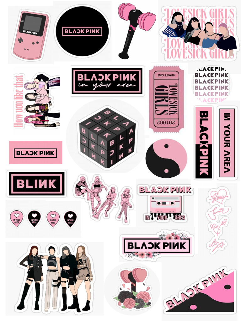 Sticker Black Pink | PDF