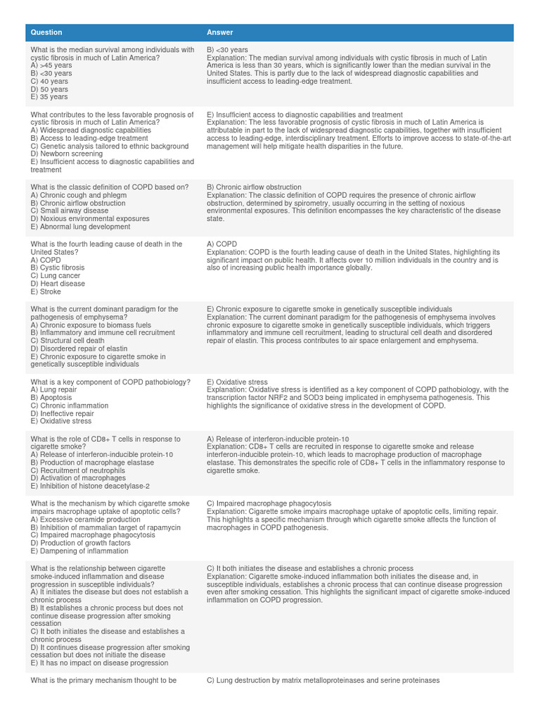 Copd | PDF | Pulmonology | Clinical Medicine