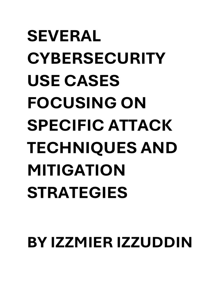 Several Cybersecurity Use Cases | PDF | Malware | Phishing