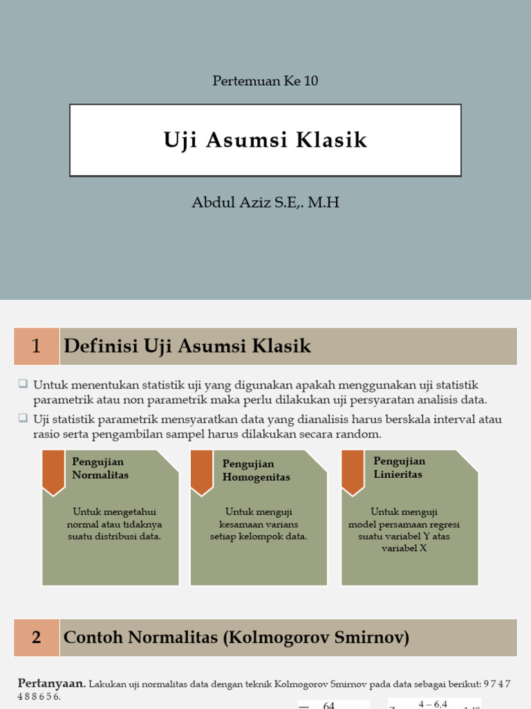 Uji Asumsi Klasik | PDF