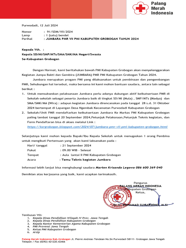 Jumbara PMR VII Grobogan 2024 | PDF