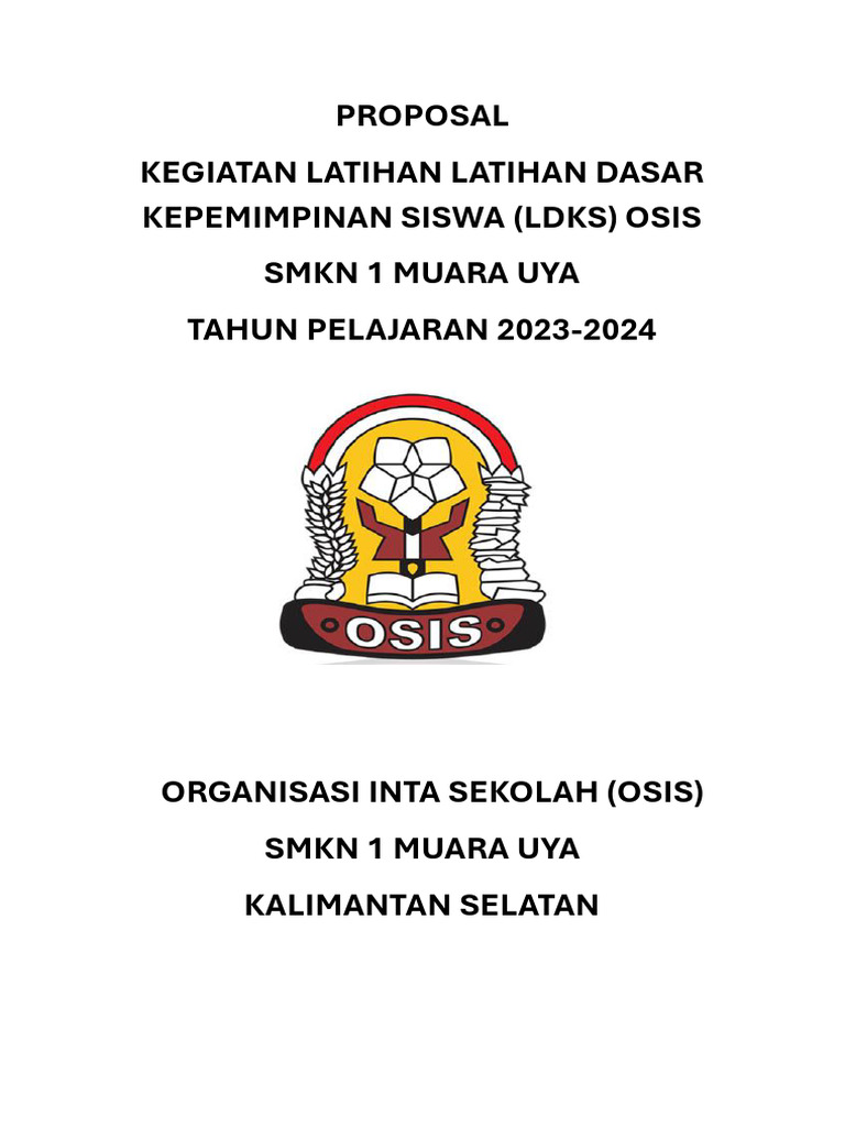 Proposal Kegiatan LDKS | PDF
