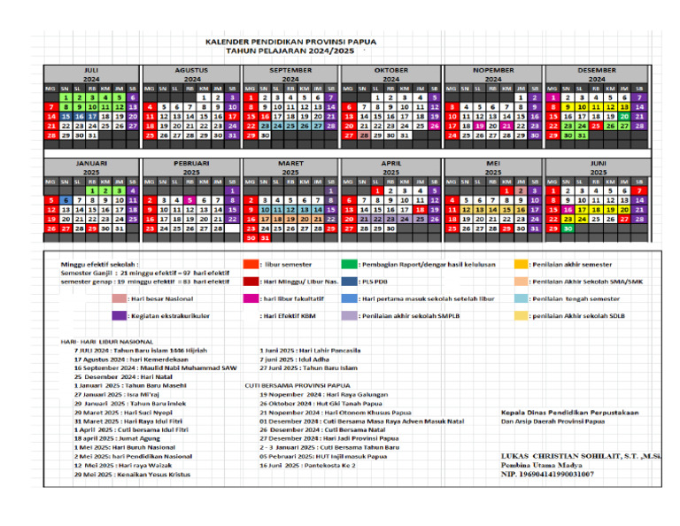Kalender Pendidikan 2425-1 | PDF