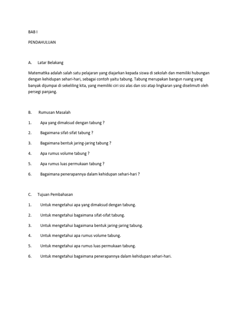 Geometri Tabung | PDF | Seni | Sains & Matematika