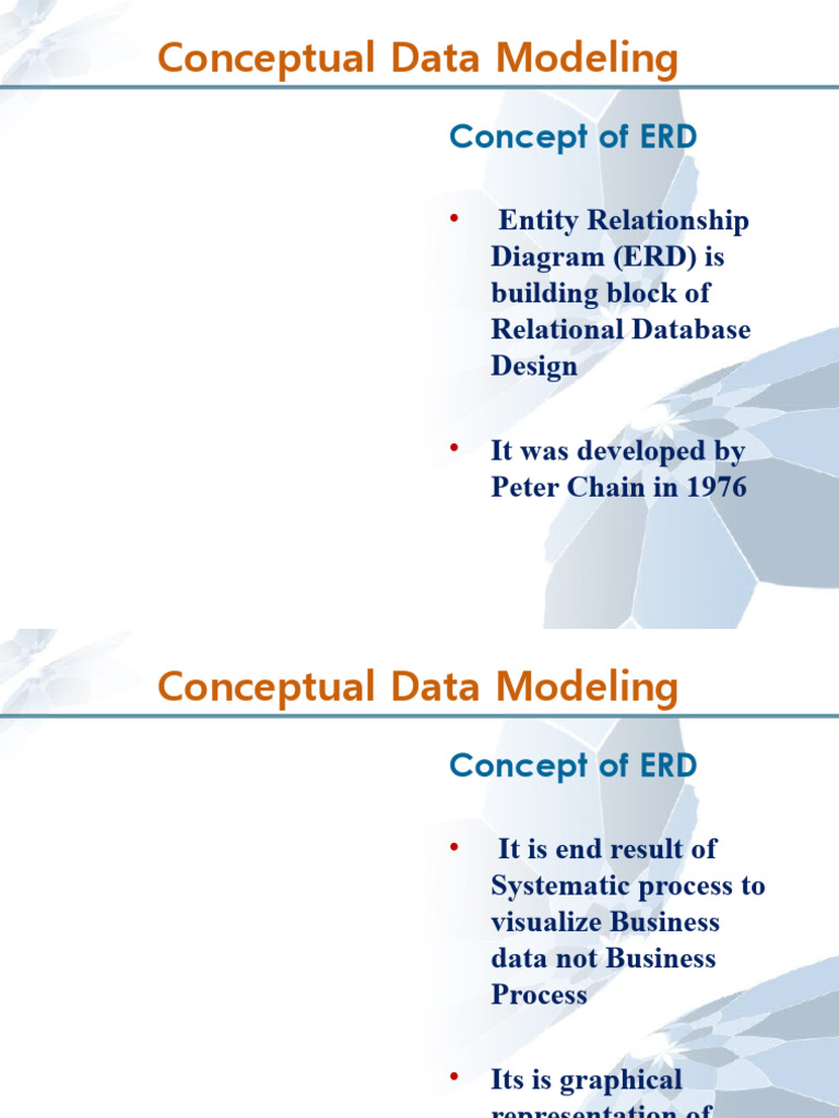 Conceptual Data Modeling and ERD Review | PDF | Data Model ...
