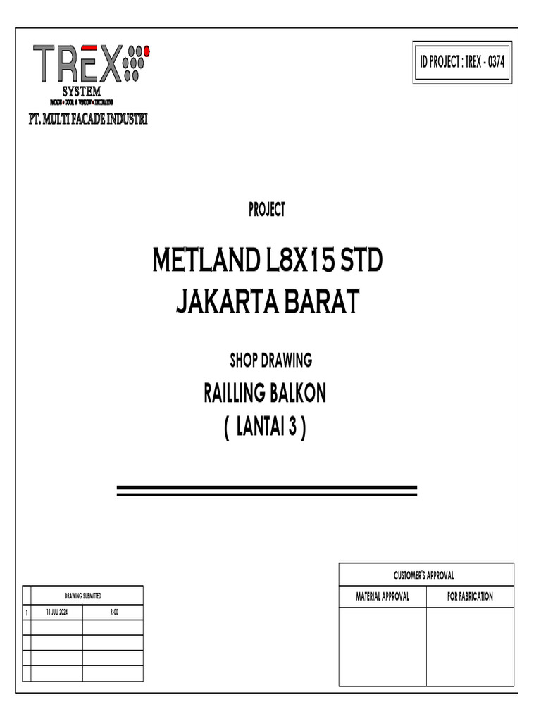 2024-07-11 Shop Drawing Metland L8 Railling Lantai 3 | PDF ...