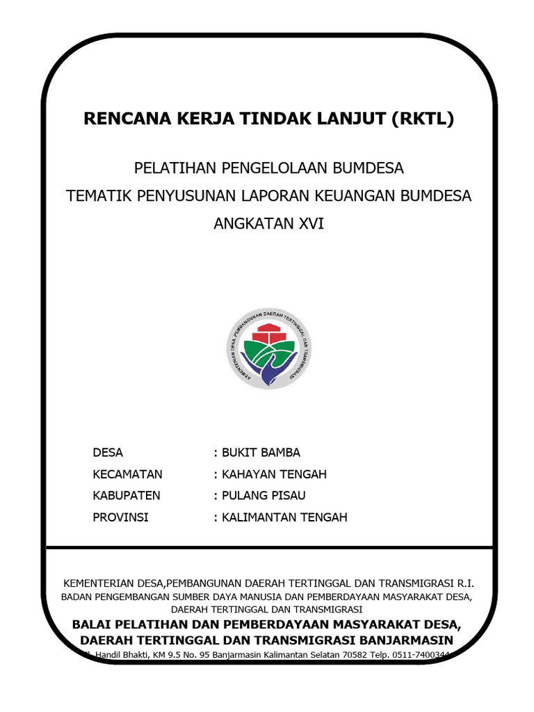 RKTL Desa Bukit Bamba | PDF