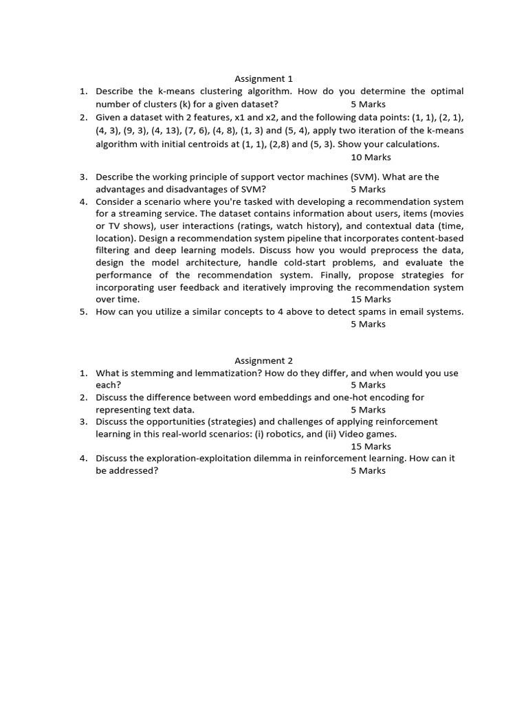 Assignment 1&2 | PDF
