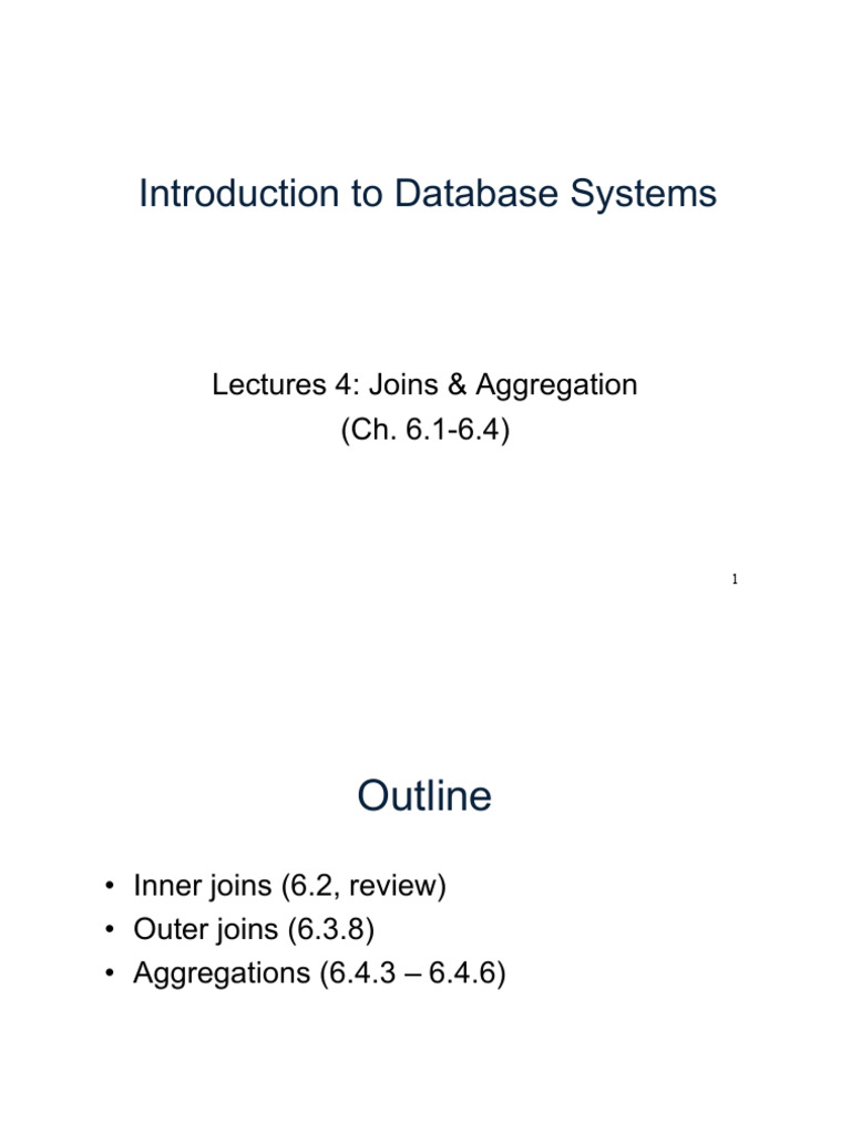 Lec04 SQL Aggregates | PDF | Computer Programming | Computing Lec04 SQL Aggregates | PDF | Computer Programming | Computing