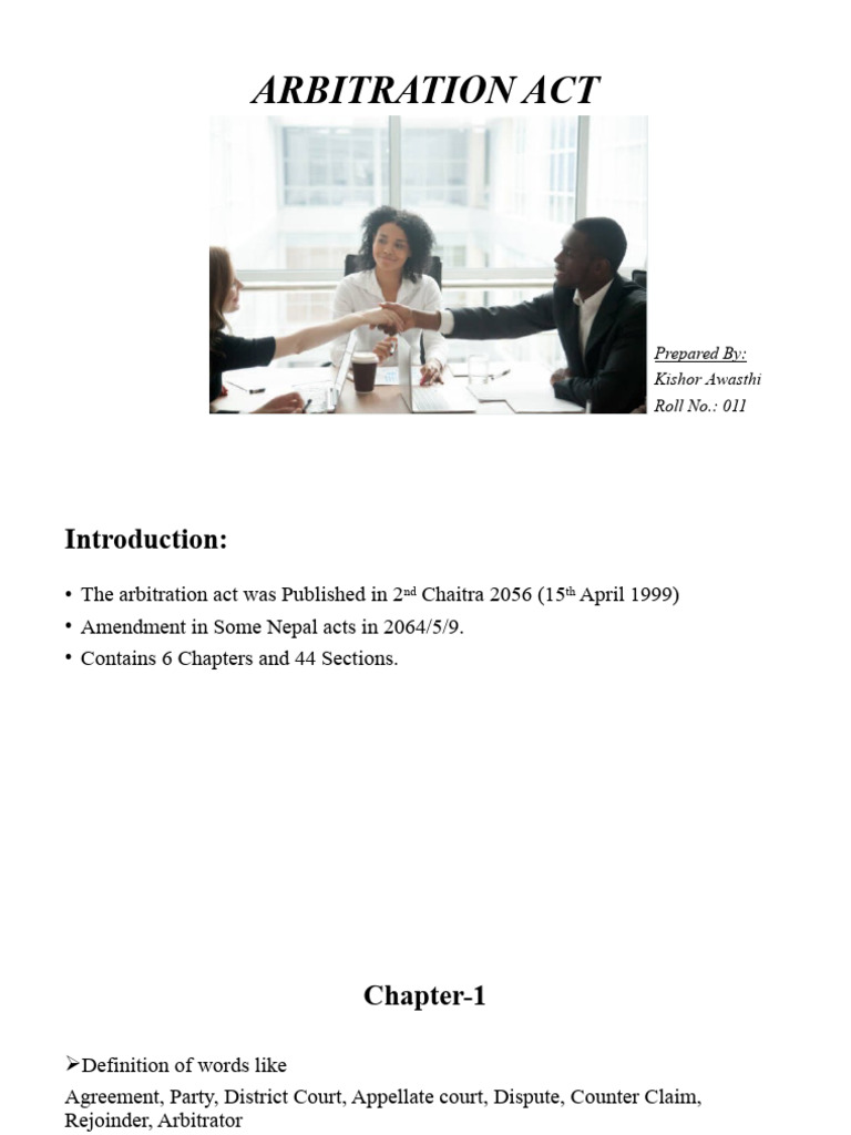 Arbitration Act v2 | PDF | Arbitration | Arbitral Tribunal