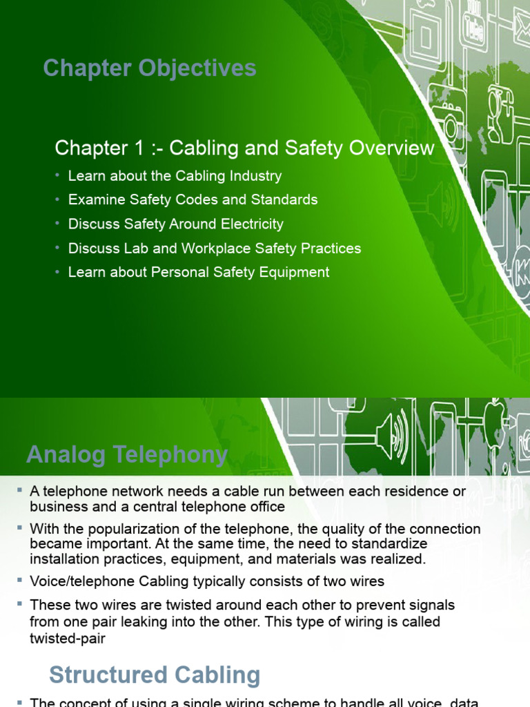 Ch01 - Cabling and Safety Overview | PDF | Cable Television ...
