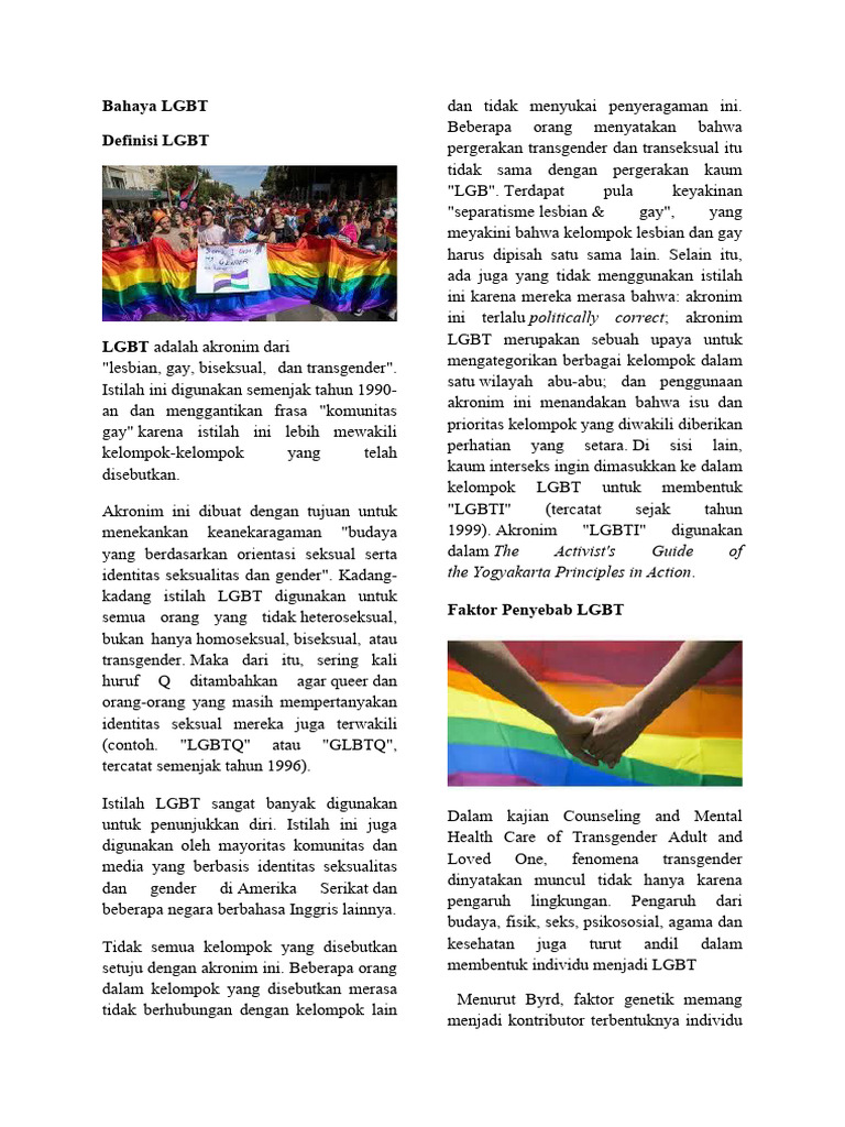 Bahaya LGBT | PDF | Ilmu Sosial