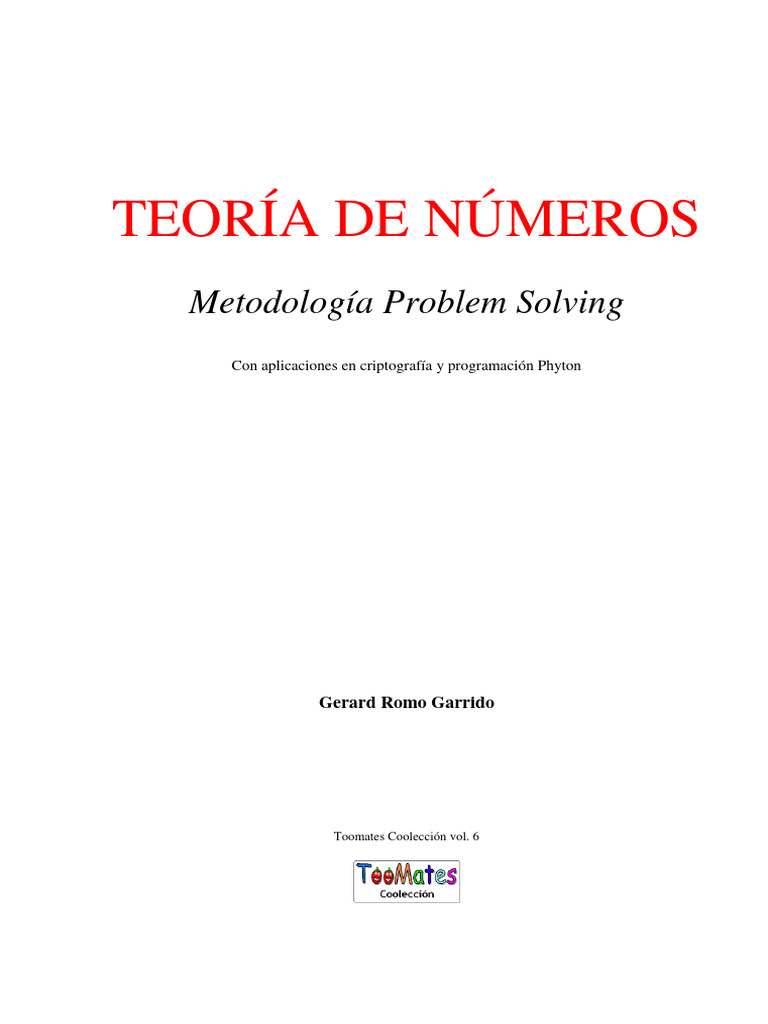 Teoría de Números y Criptografía en Python | PDF | Número natural ...