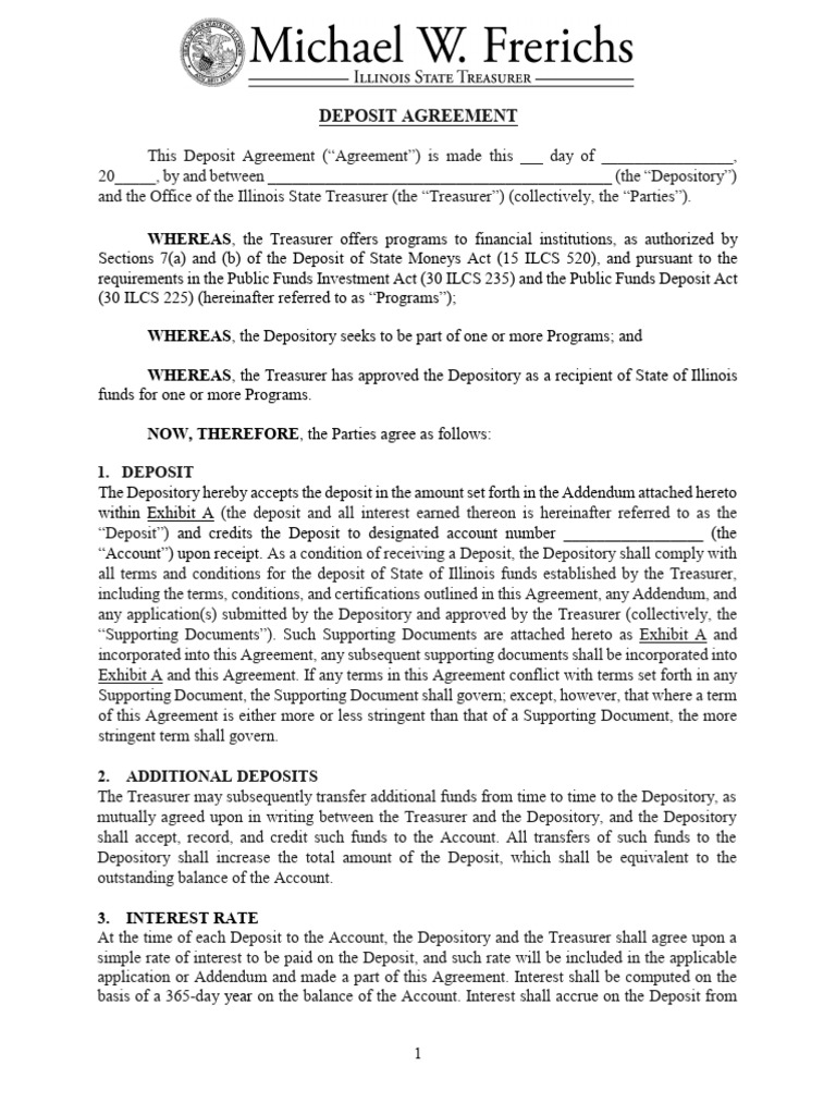 Deposit Agreement Final | PDF | Securities (Finance) | Legal Deposit