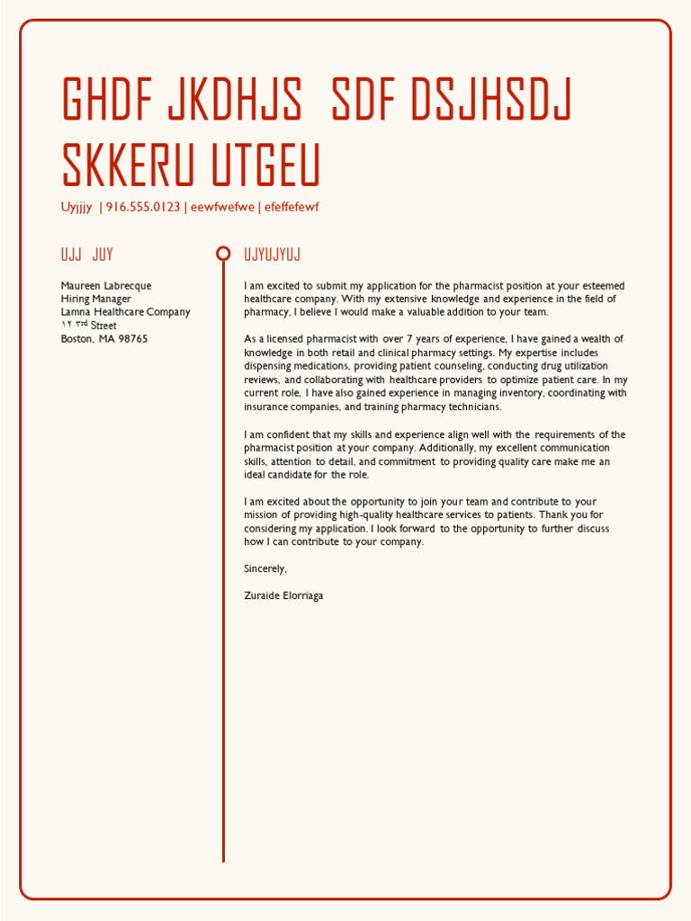 Application for Pharmacist Position | PDF | Self-Improvement