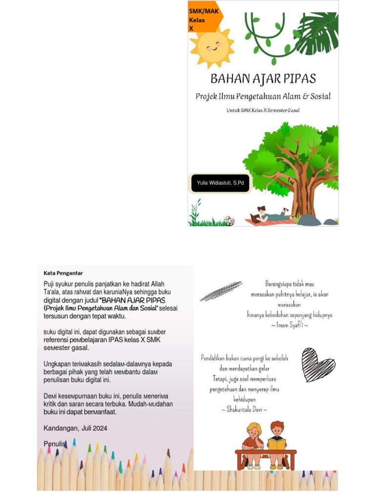 Bahan Ajar Mapel IPAS Kelas X Semester 1 | PDF | Pengembangan Diri