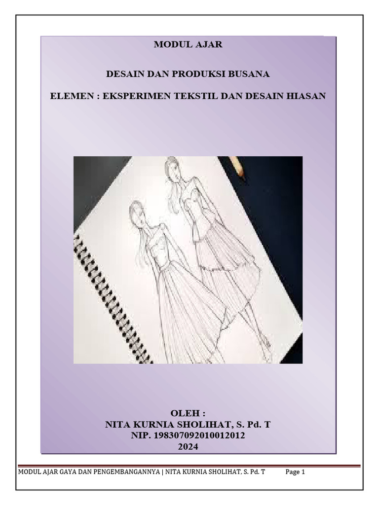 Modul Ajar Desain Busana dan Gaya | PDF | Seni
