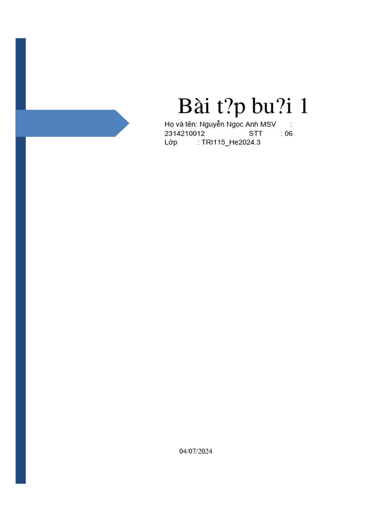 Bài Tập KTCT 1 | PDF