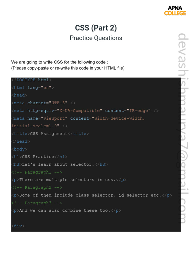 CSS Part2 (QS) | PDF