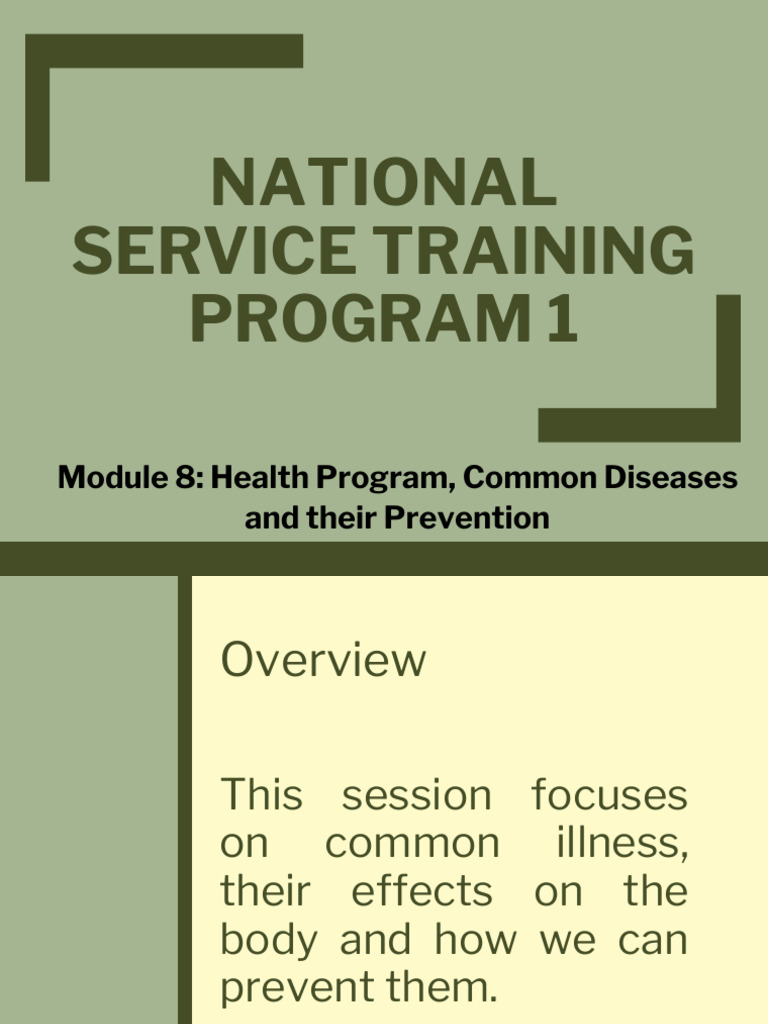 NSTP1 Day 8 Common Diseases and Their Prevention | PDF | Infection ...