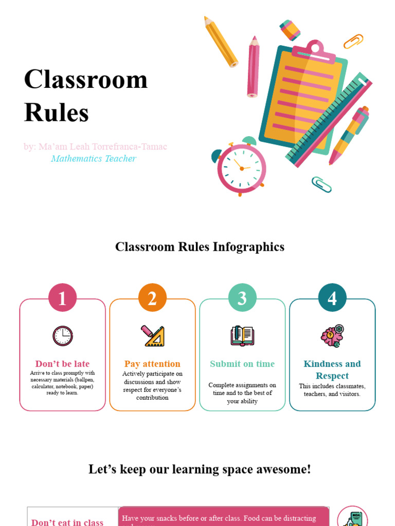 Classroom Rules Infographics | PDF | Planets | Solar System