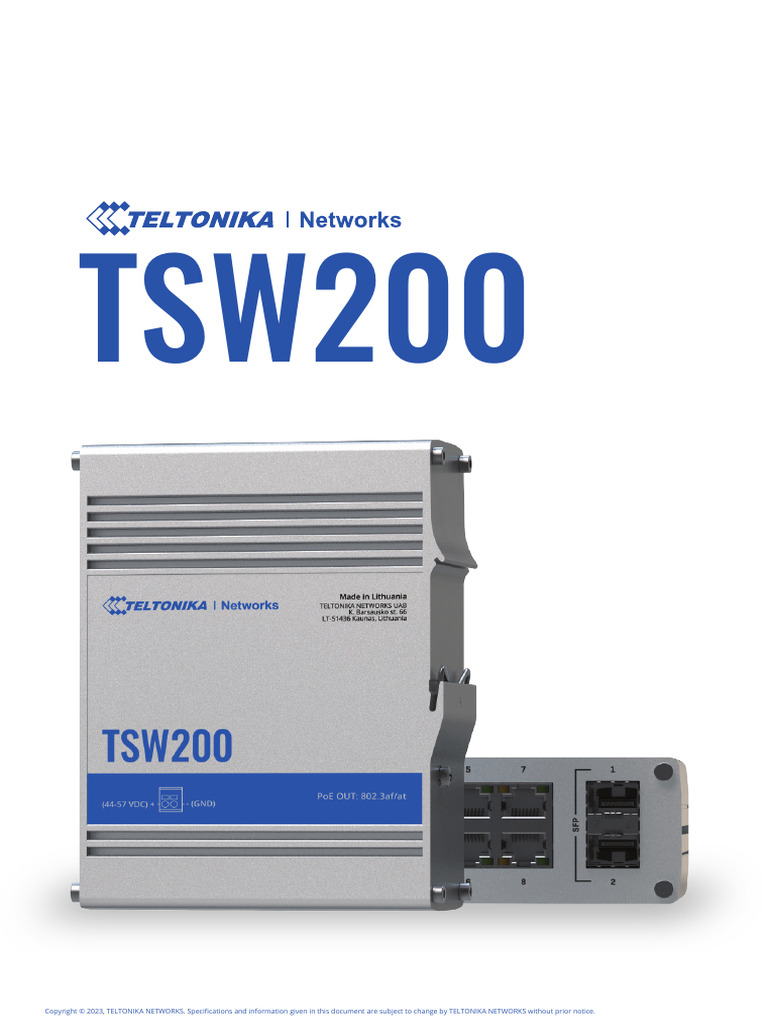 tsw200 Datasheet 2023 v14 | PDF | Telecommunications Standards ...