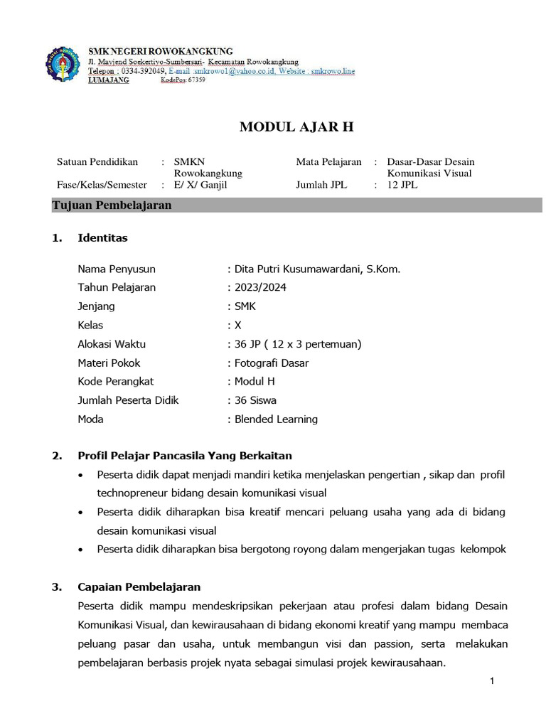 Modul Ajar DKV | PDF