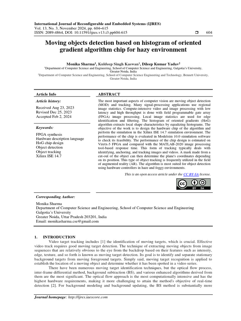Moving Objects Detection Based On Histogram Of Oriented Gradient