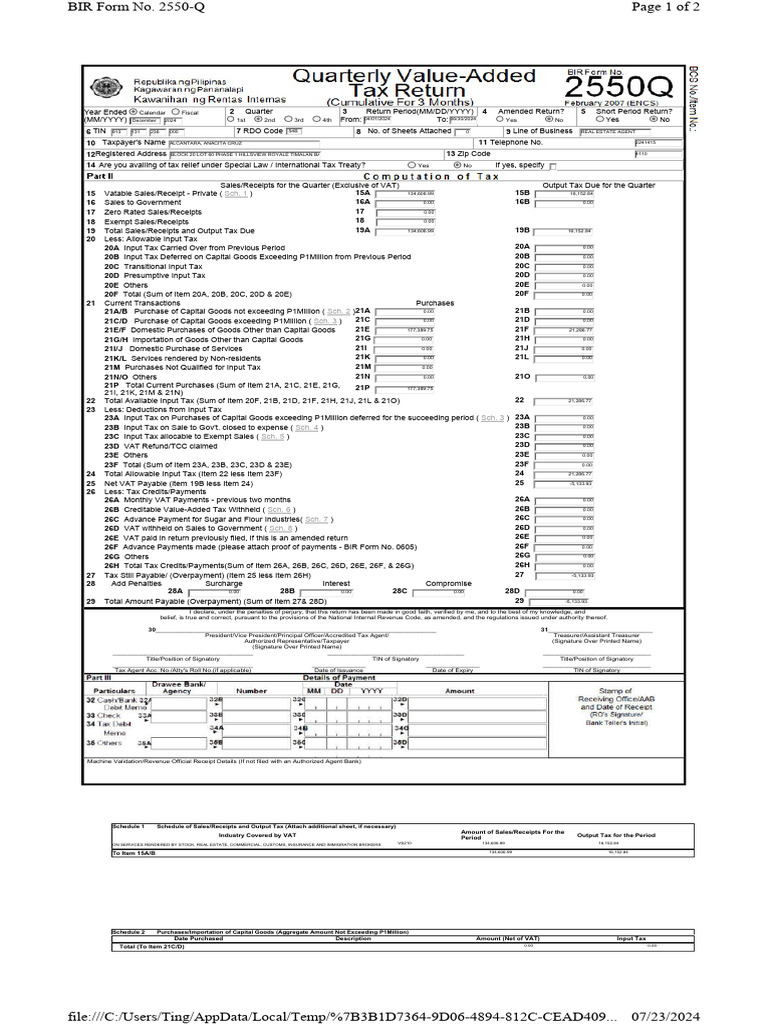Alcantara 2550Q 2Q | PDF | Value Added Tax | Taxes