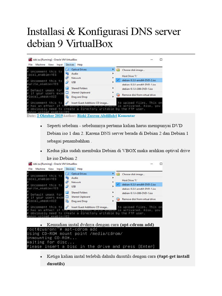 Installasi DNS Server Debian 9 | PDF