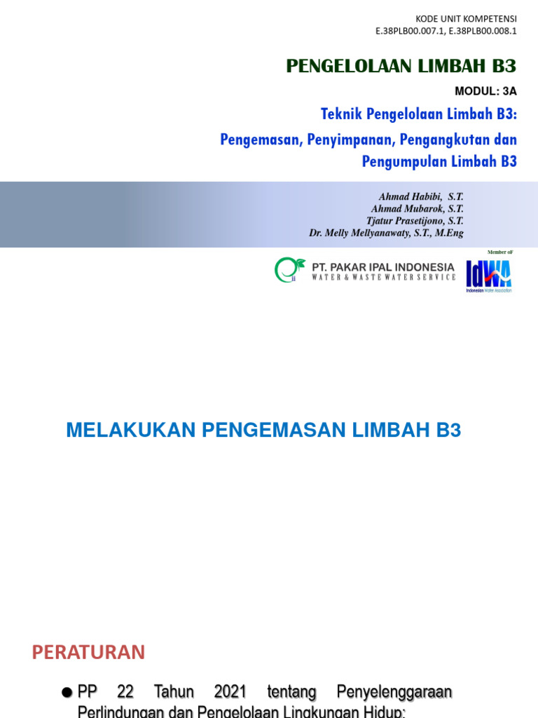 3a - Teknik PLB3-Pengemasan, Penyimpanan, Pengangkutan, Pengumpulan | PDF