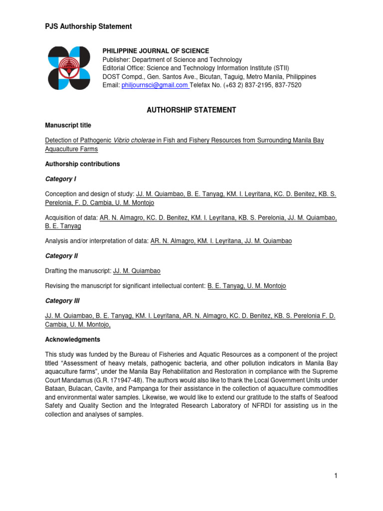 PRO Form - Authorship Statement-BET | PDF