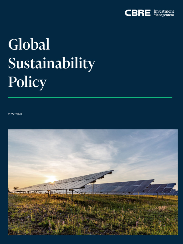 Cbreim Global Esg Policy | PDF | Investment Management | Sustainability