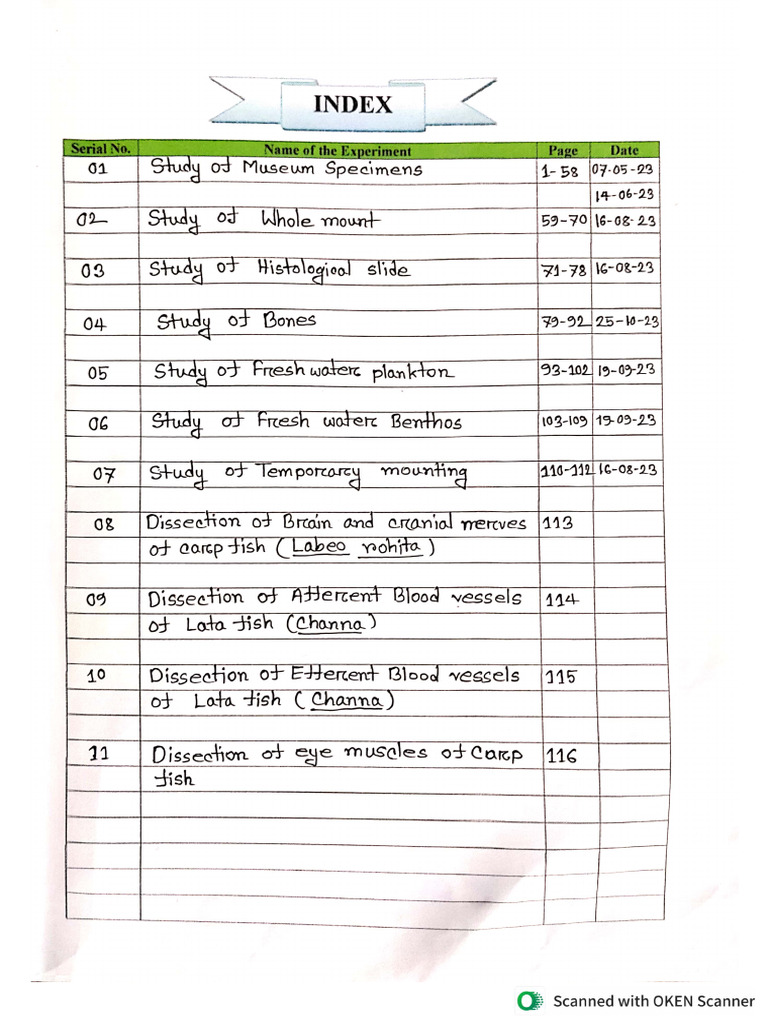 Zoology Practical | PDF