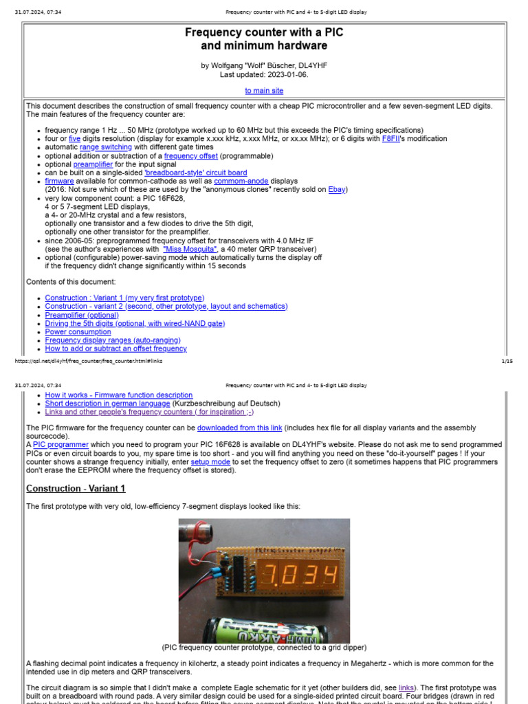 Frequency Counter With PIC and 4 - To 5-Digit LED Display | PDF ...
