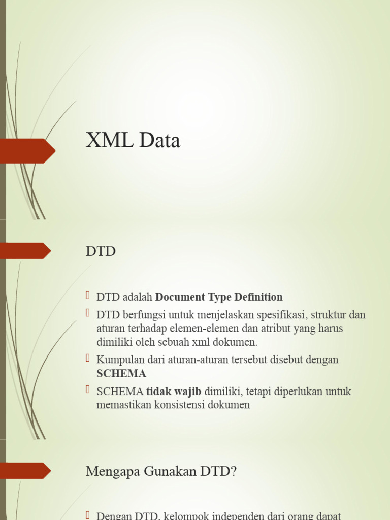 #6 XML DTD Dan Schema | PDF | Metode & Bahan Ajar | Komputer