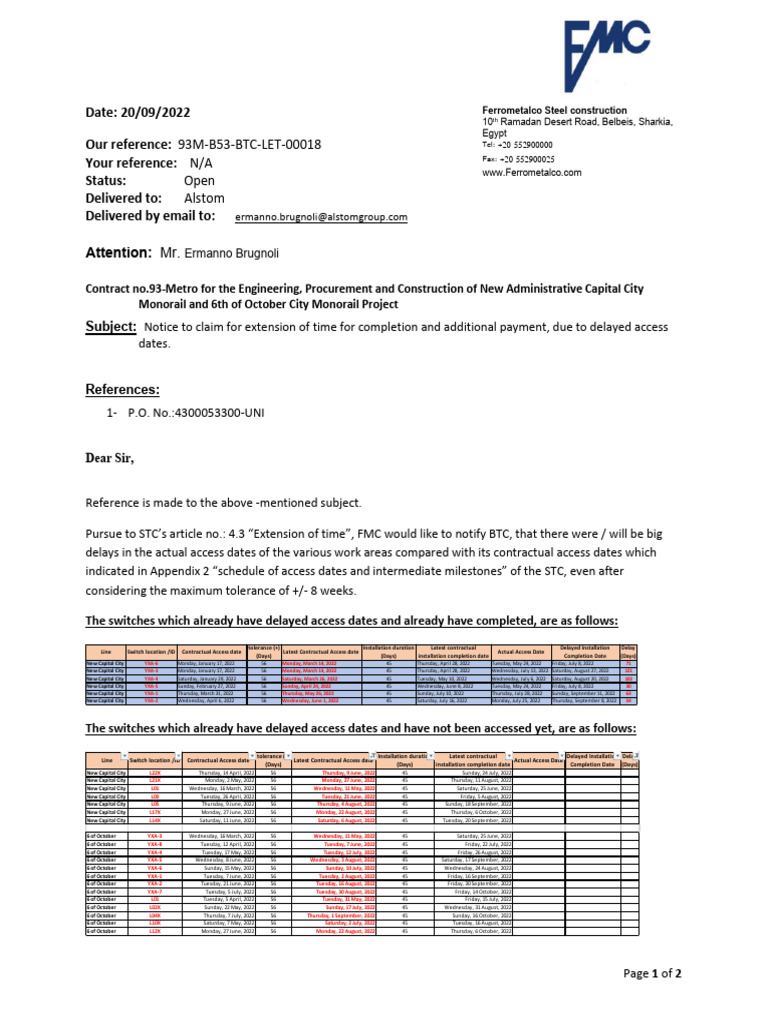 93M B53 BTC LET 00018 Notice To Claim For Extension of Time For | PDF