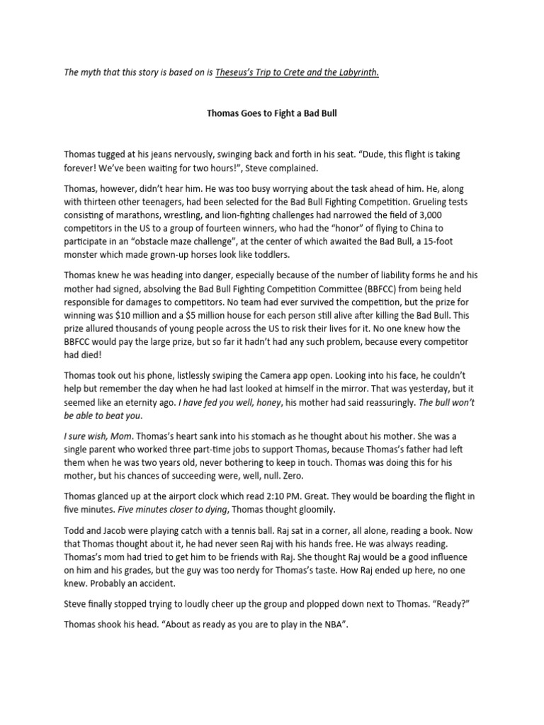 Made of The Myth Short Story Final Draft | PDF