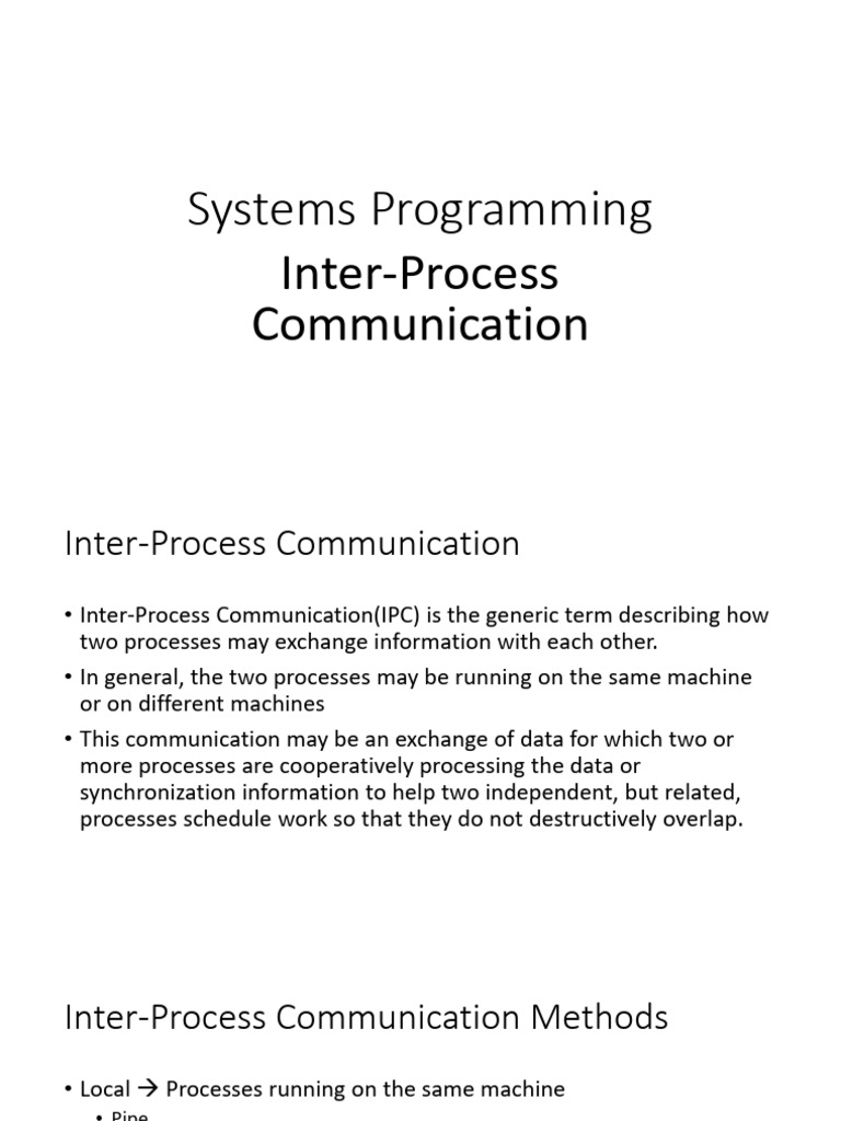 06b Systems Programming Ipc Pipes Pdf Process Computing 9068